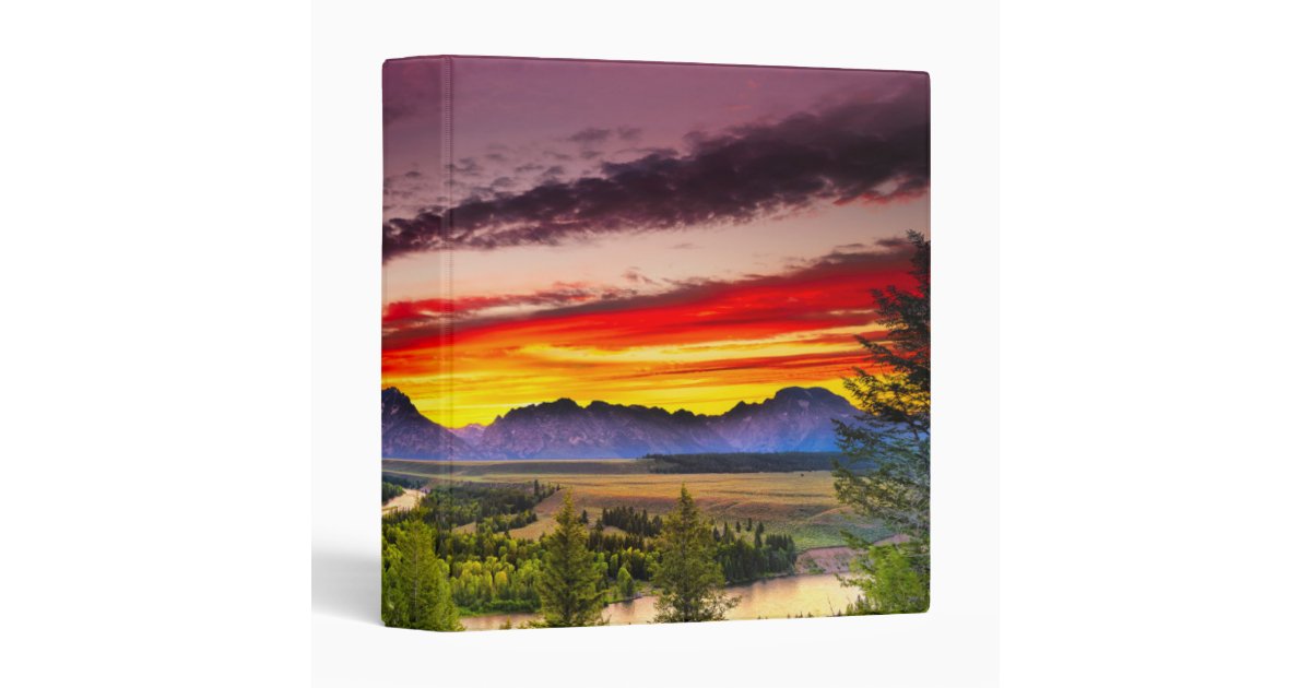 Summer Sunset at Snake River Overlook 3 Ring Binder | Zazzle