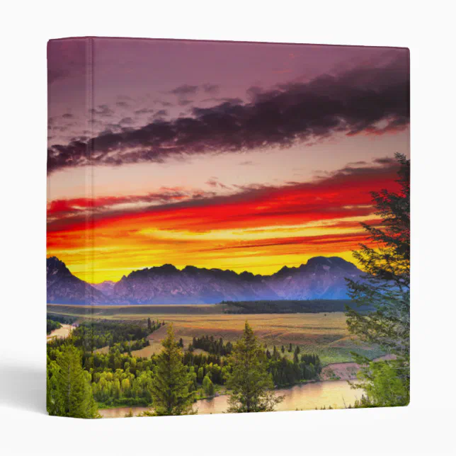 Summer Sunset at Snake River Overlook 3 Ring Binder | Zazzle