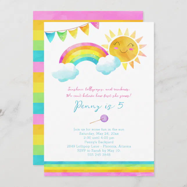 Summer Sunshine Birthday Party Invitation | Zazzle