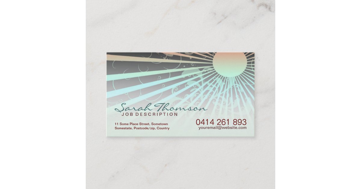 Summer Sunshine Business Card | Zazzle