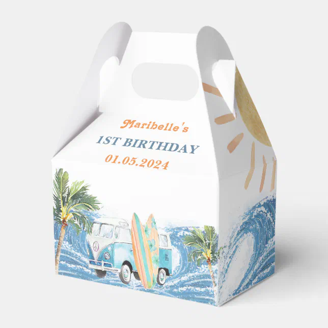 Summer Surf Birthday Party Favor Boxes | Zazzle