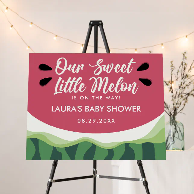 Summer Sweet Watermelon Baby Shower Foam Board | Zazzle