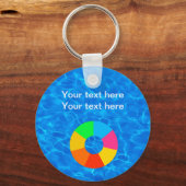 Summer Swimming Pool Float Theme Keychain | Zazzle