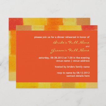 Summer tango Wedding Rehearsal Dinner Invitation | Zazzle