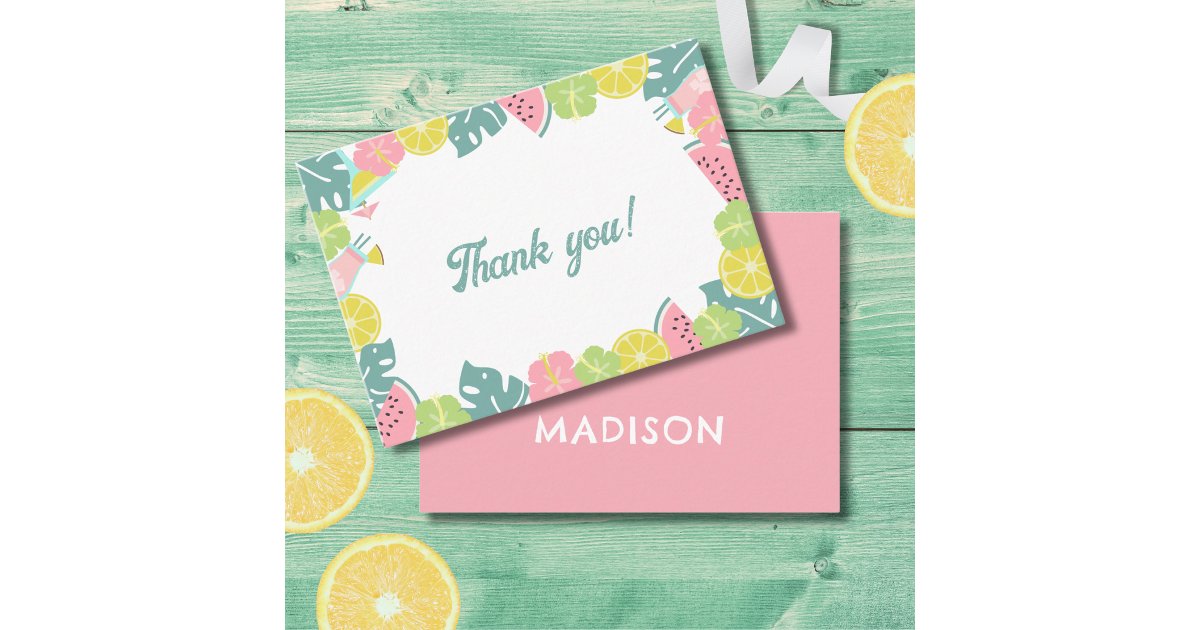 Summer thank you card | Zazzle
