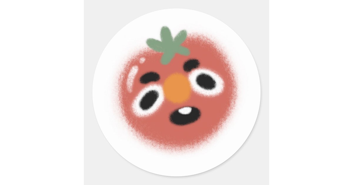 Summer Tomato Classic Round Sticker | Zazzle