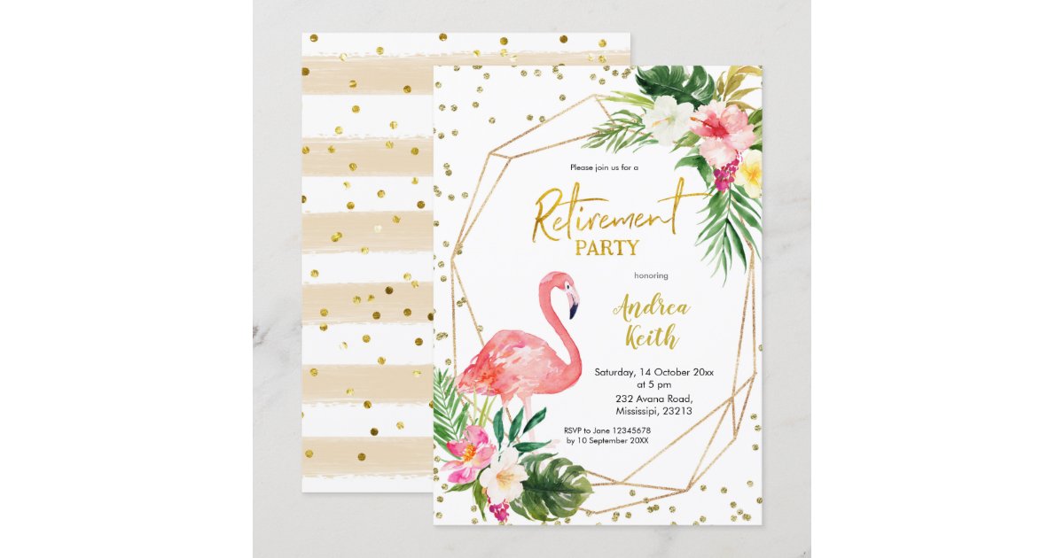 Summer Tropical Aloha Retirement Party Invitation | Zazzle