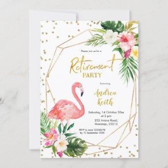 Summer Tropical Aloha Retirement Party Invitation | Zazzle