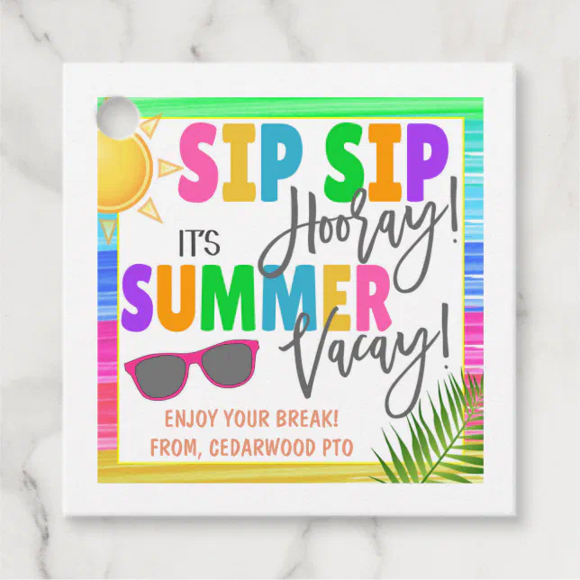 Summer Vacation Gift Tag | Zazzle