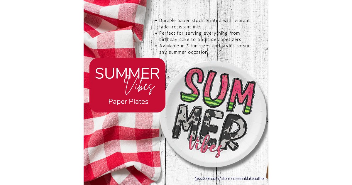 Summer Vibes Paper Plate | Zazzle