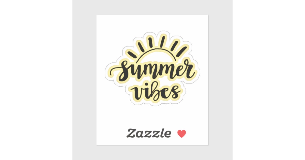 Summer vibes sticker | Zazzle