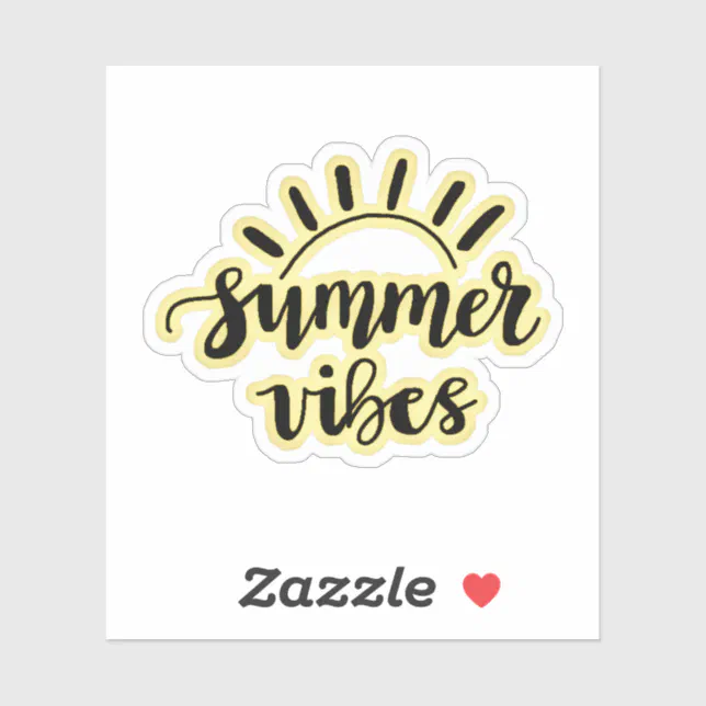 Summer vibes sticker | Zazzle