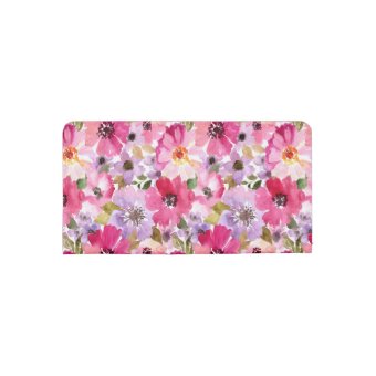 Summer Watercolor Floral Pattern Checkbook Cover | Zazzle