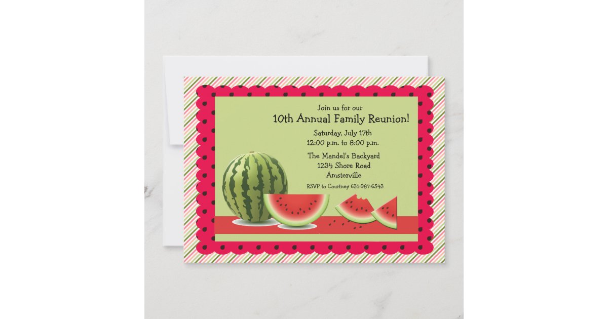 Summer Watermelon Invitation | Zazzle