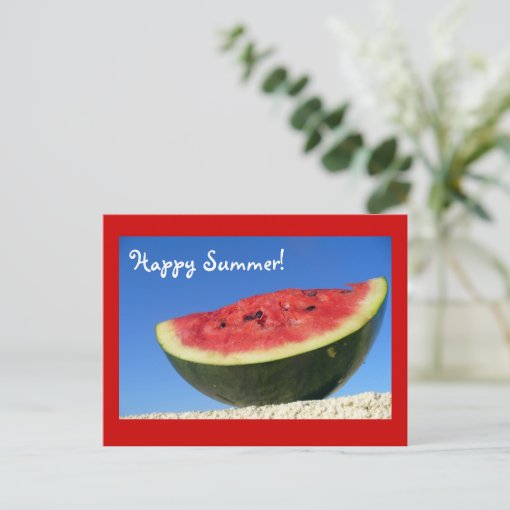Summer Watermelon Postcard | Zazzle