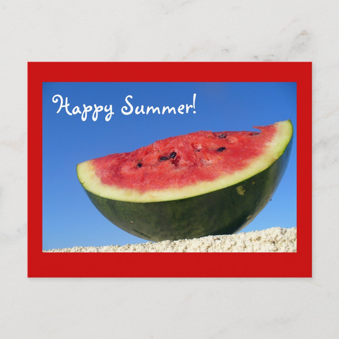 Summer Watermelon Postcard | Zazzle