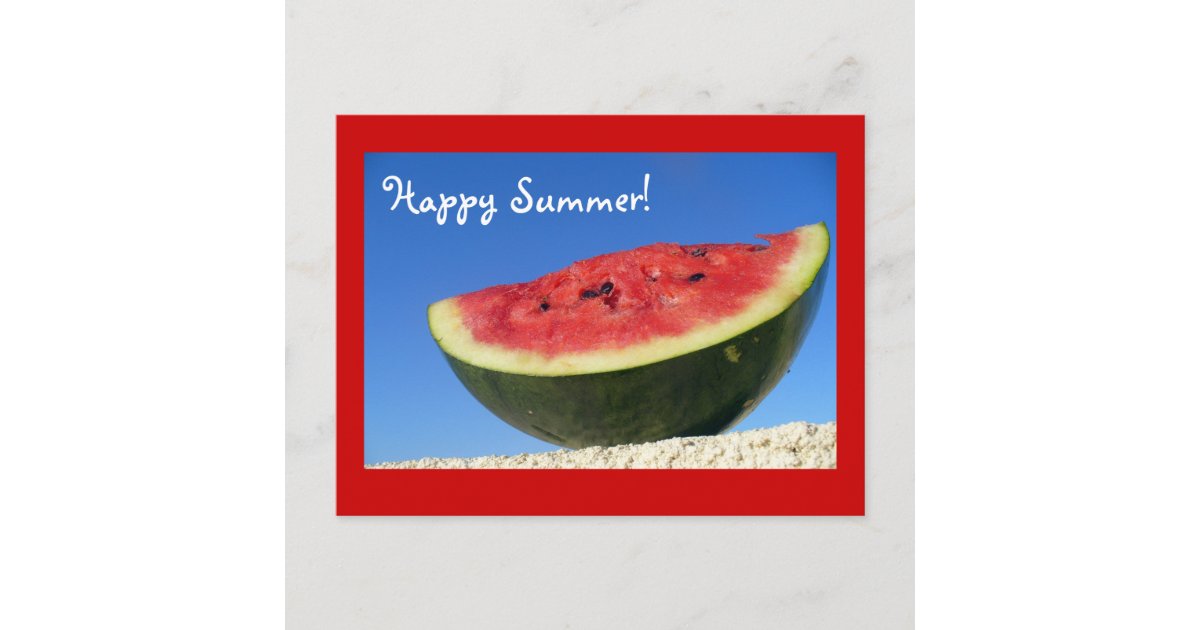 Summer Watermelon Postcard | Zazzle