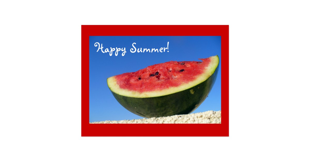 Summer Watermelon Postcard | Zazzle.com