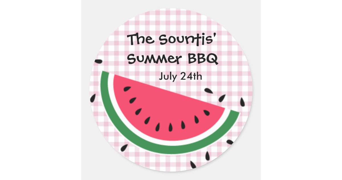 Summer Watermelon Sticker | Zazzle