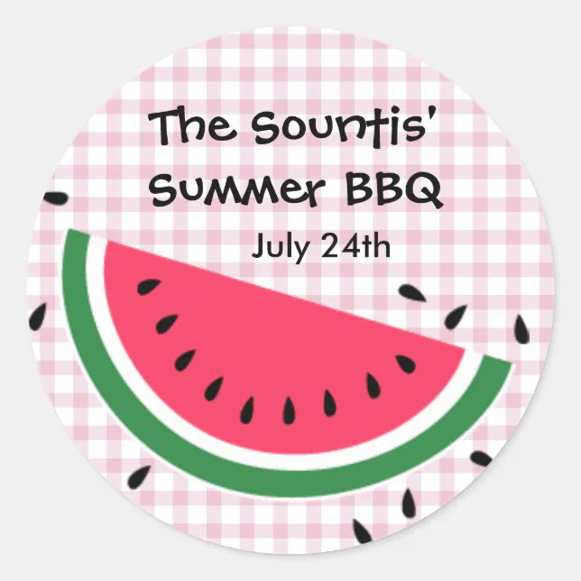 Summer Watermelon Sticker | Zazzle