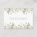 Summer Wildflower Field Wedding Registry Enclosure Card | Zazzle