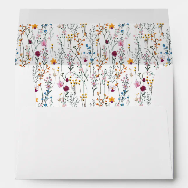 Summer Wildflower Pattern Envelope | Zazzle