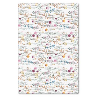 Summer Wildflower Pattern Tissue Paper | Zazzle