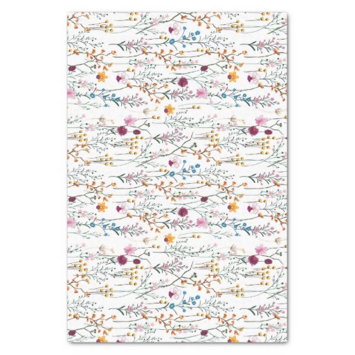 Summer Wildflower Pattern Tissue Paper | Zazzle