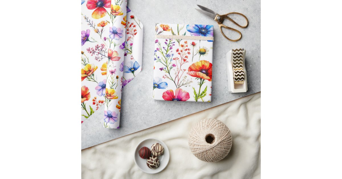 Summer Wildflower Wrapping Paper | Zazzle