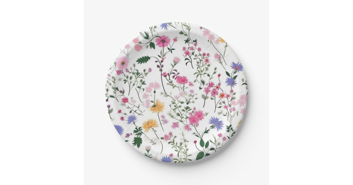Summer Wildflowers Paper Plates | Zazzle