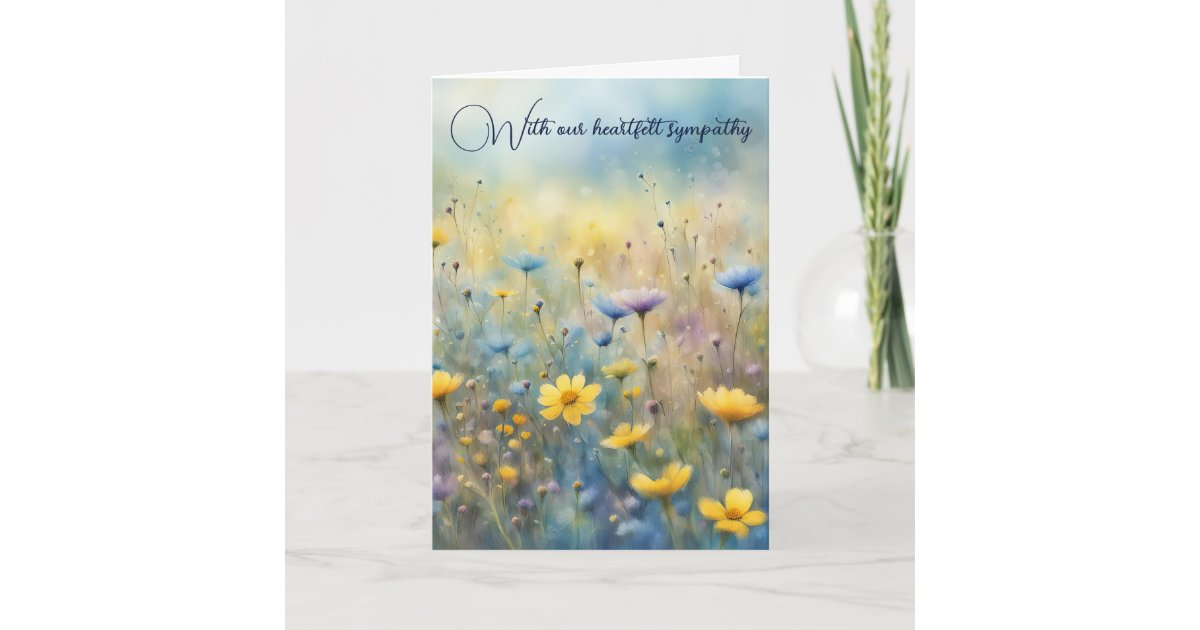 Summer Wildflowers Sympathy Card | Zazzle