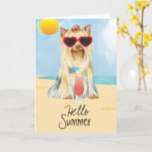 Summer Yorkie Card | Zazzle