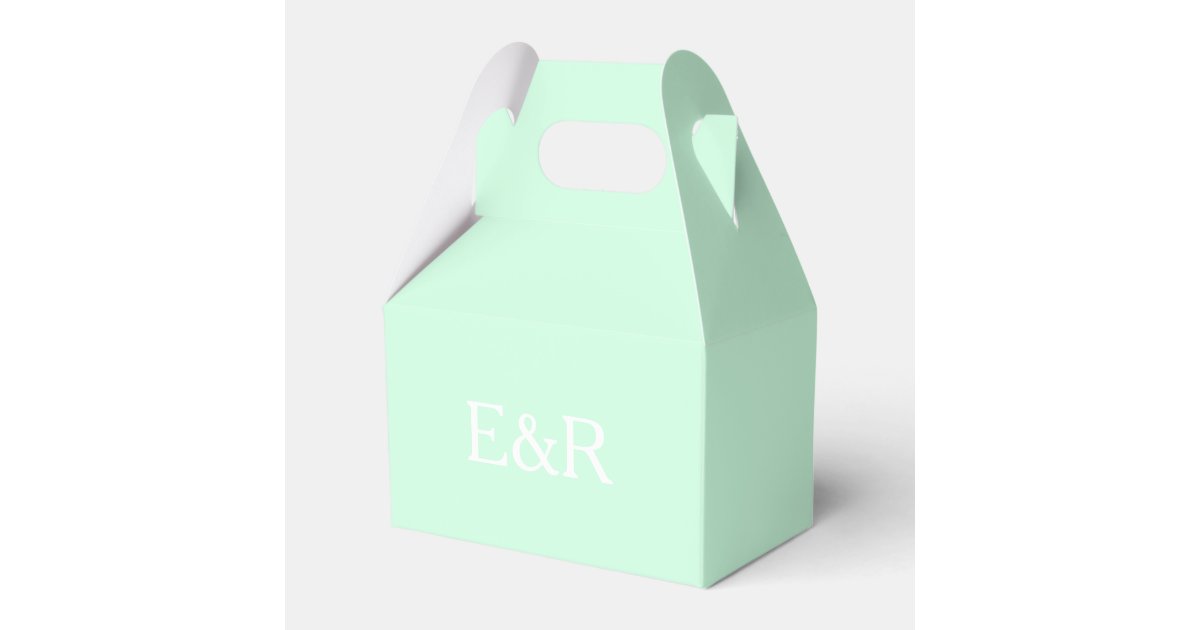 Summermint Pastel Green Mint Wedding Favor Boxes | Zazzle
