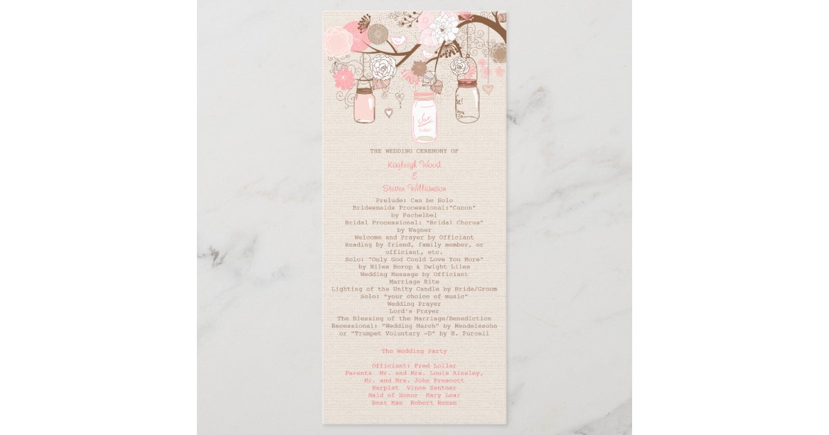 Summer's Dream Wedding Program | Zazzle