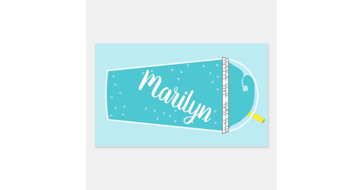 Summertime Icy Cold Drink Personalized Stickers | Zazzle