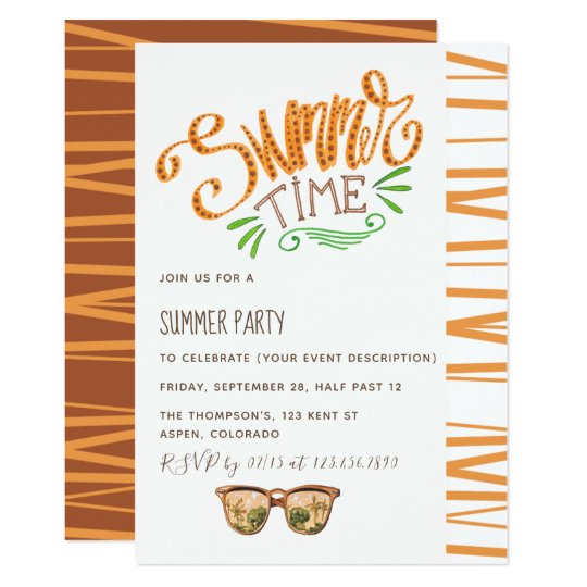 Summertime Party Invitation | Zazzle.com