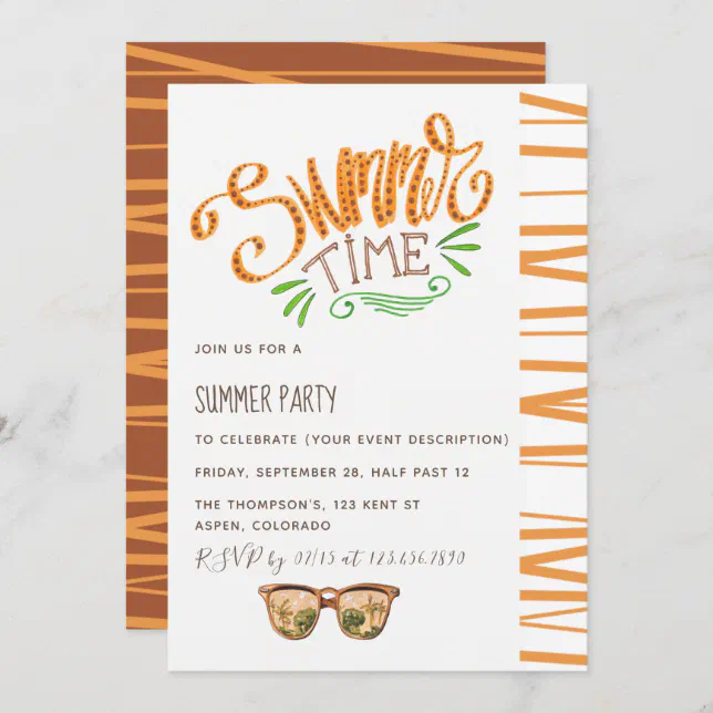 Summertime Party Invitation | Zazzle