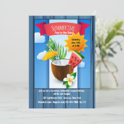 Summertime Refresher Invitation | Zazzle