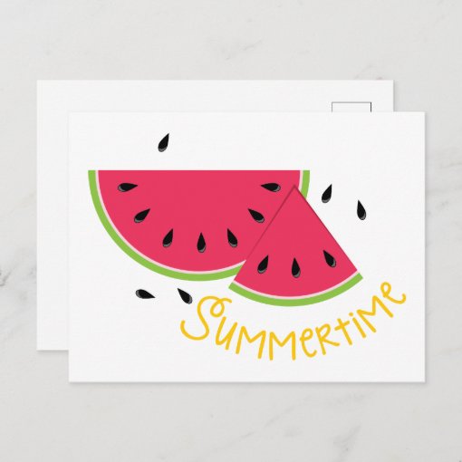 Summertime Watermelon Postcard | Zazzle