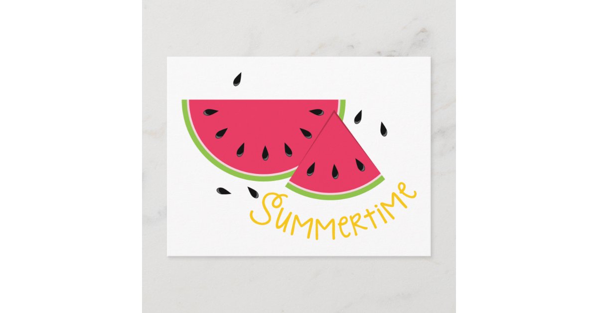 Summertime Watermelon Postcard | Zazzle