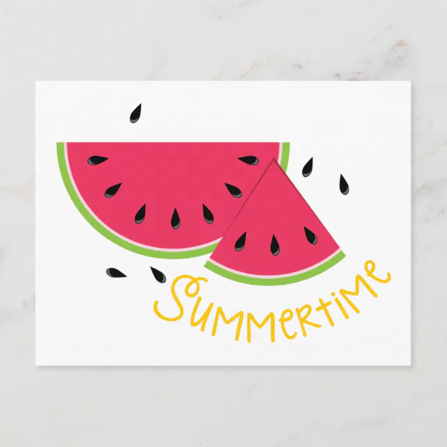 Summertime Watermelon Postcard | Zazzle
