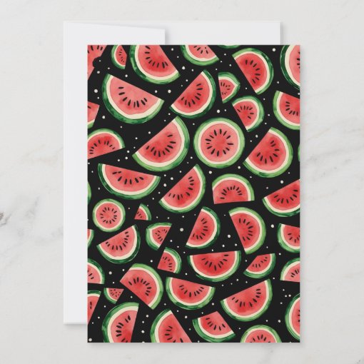 Summerween Birthday Party Spooky Summer Watermelon Invitation | Zazzle