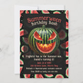 Summerween Birthday Party Spooky Summer Watermelon Invitation | Zazzle