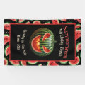 Summerween Party Watermelon Jack o Lantern Spooky Banner | Zazzle