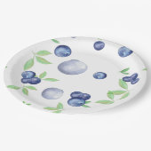 Summery Watercolor Blueberry Paper Plates | Zazzle