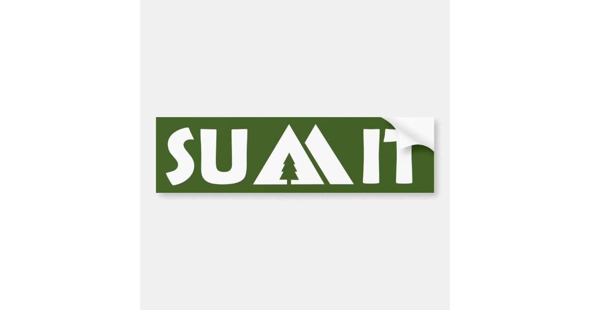 Summit Mountains Bumper Sticker | Zazzle