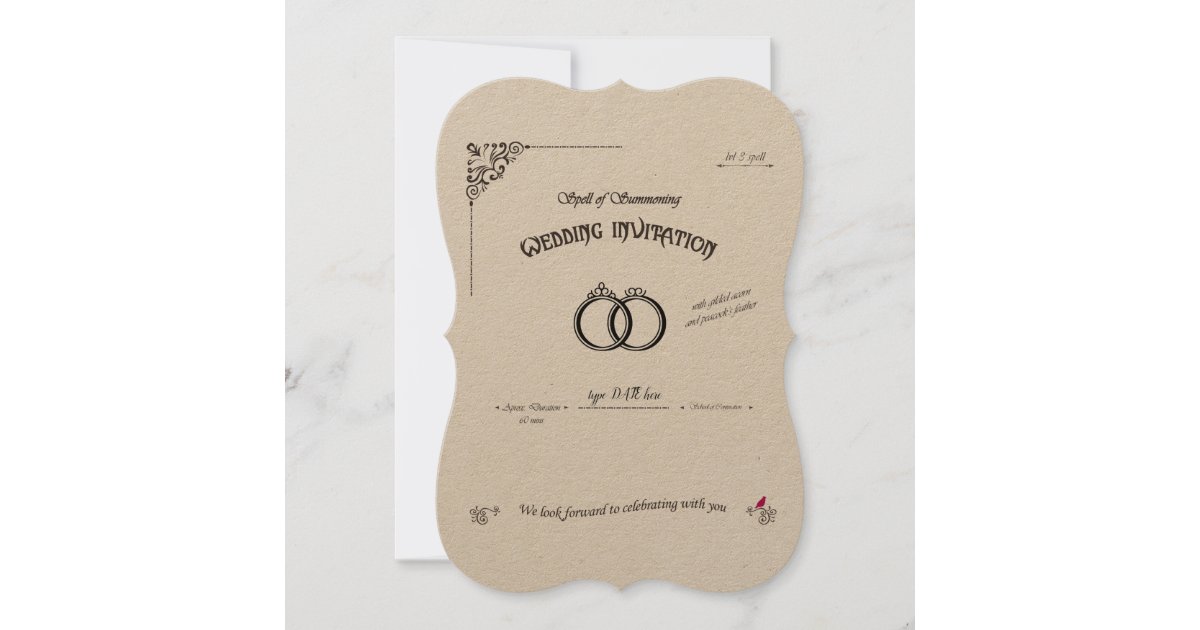 Summoning Spell Wedding Invitation | Zazzle
