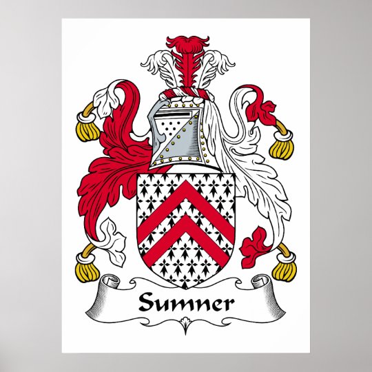 Sumner Family Crest Poster | Zazzle.com