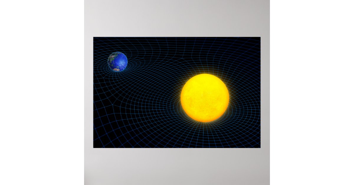 Sun and Earth Gravity Poster | Zazzle