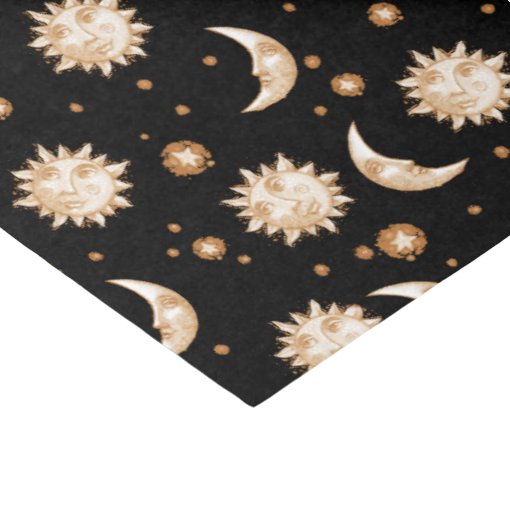 Sun and Moon Black Tissue Paper | Zazzle